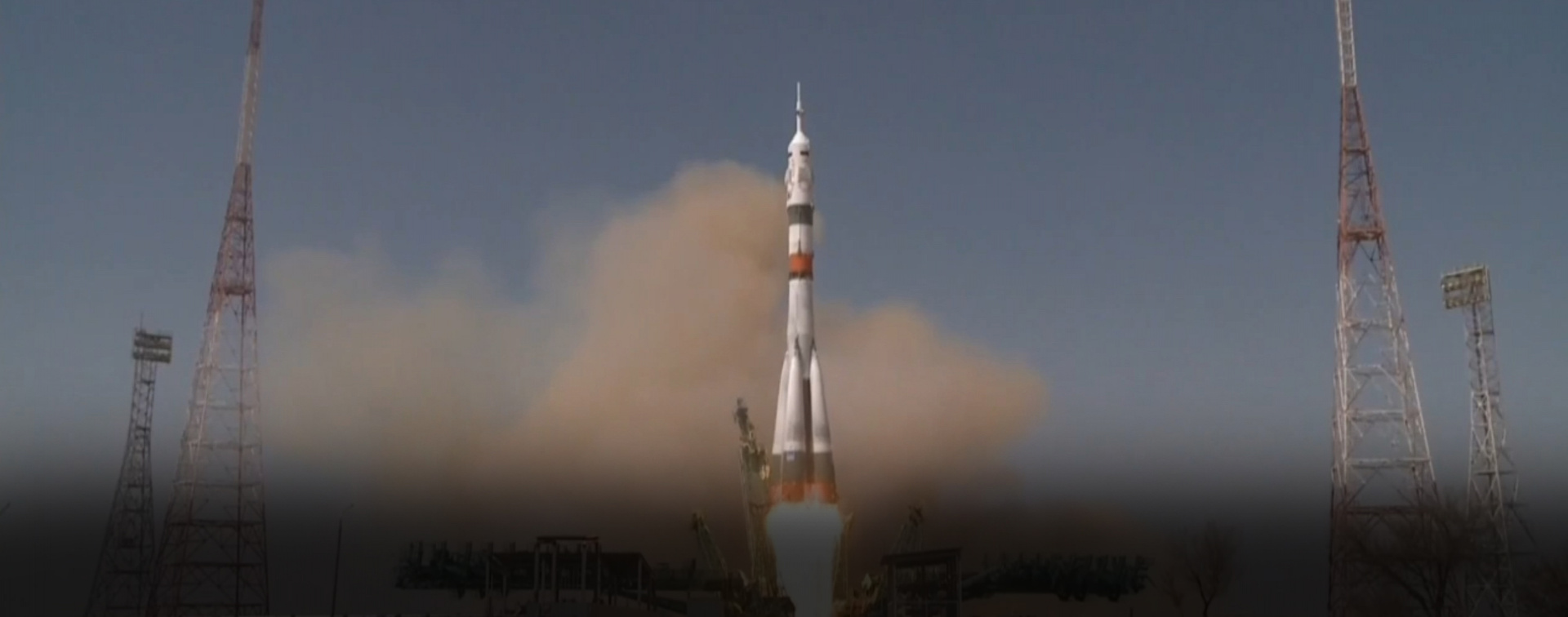 Soyuz-2.1a rocket with the Yuri Gagarin spacecraft launched from ...